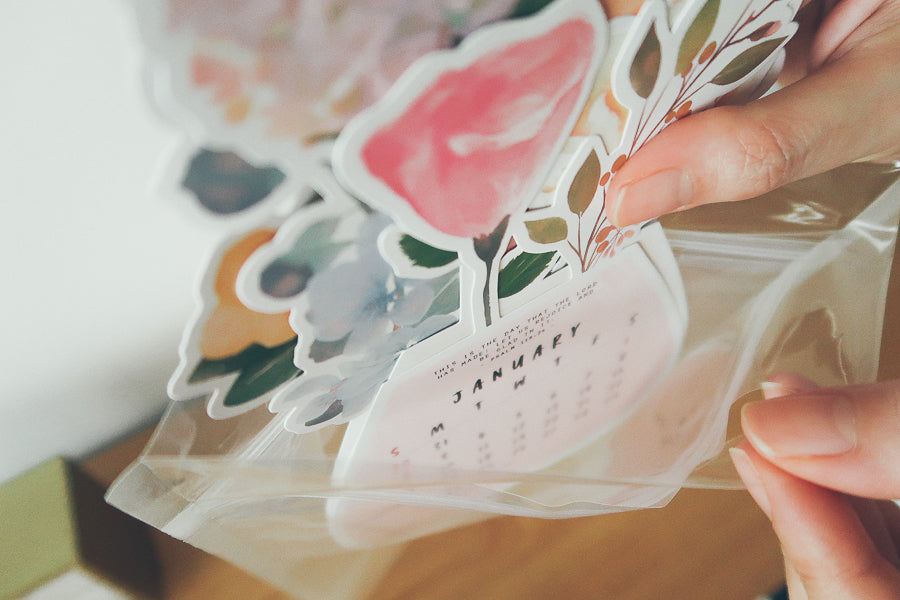 2025 Thrive and Flourish Flower Vase Design Desk Calendar | Stationery ...