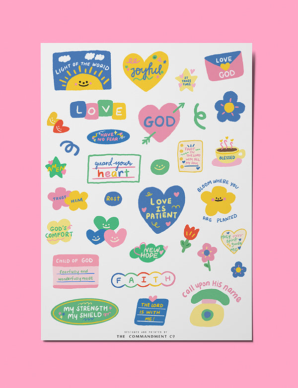 Faith | Journaling Sticker Sheet | The Commandment Co – The Commandment Co
