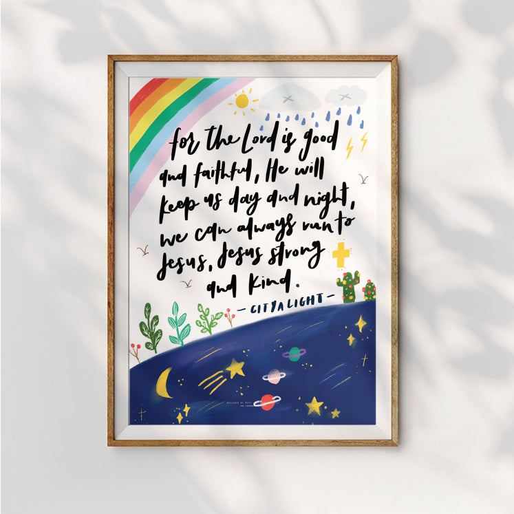 Jesus Strong And Kind | Poster | The Commandment Co – The Commandment Co