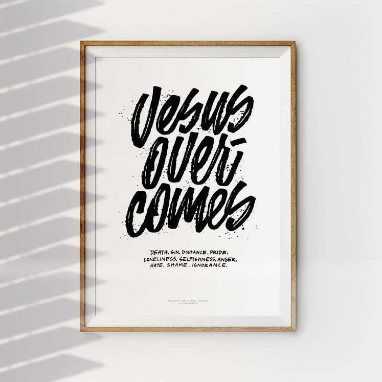 Jesus Overcomes | Poster | The Commandment Co – The Commandment Co