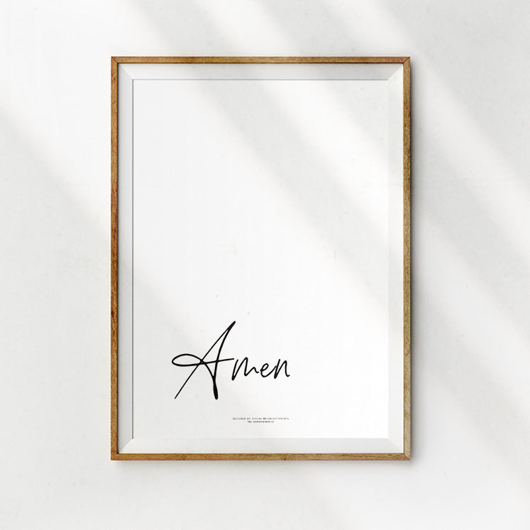 Amen | Poster | His Mighty Prints x TCCo – The Commandment Co