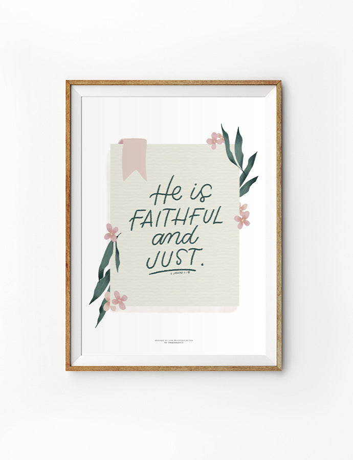 He is Faithful and Just | Poster | The Commandment Co – The Commandment Co