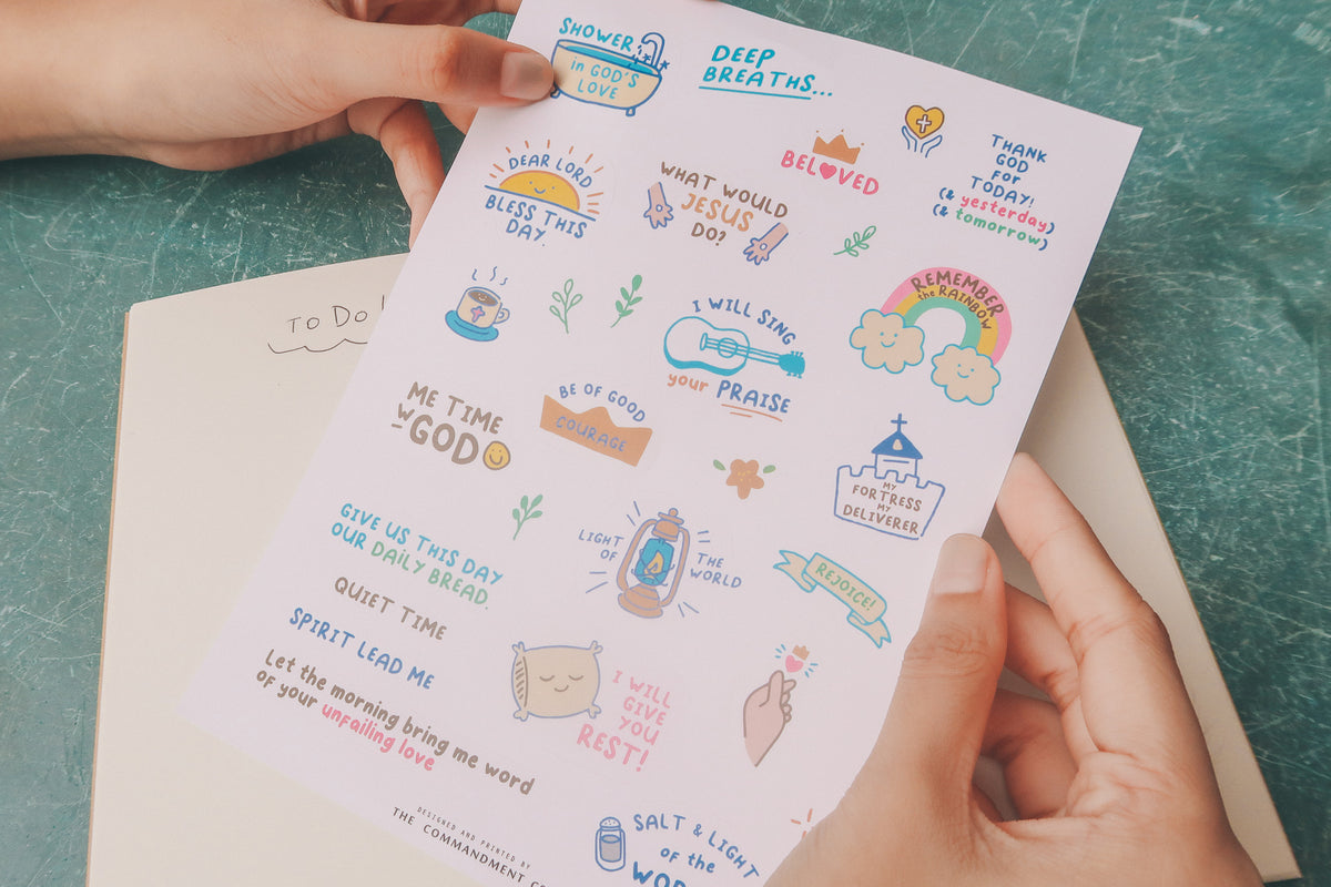 Rest | Journaling Sticker Sheet | The Commandment Co – The Commandment Co